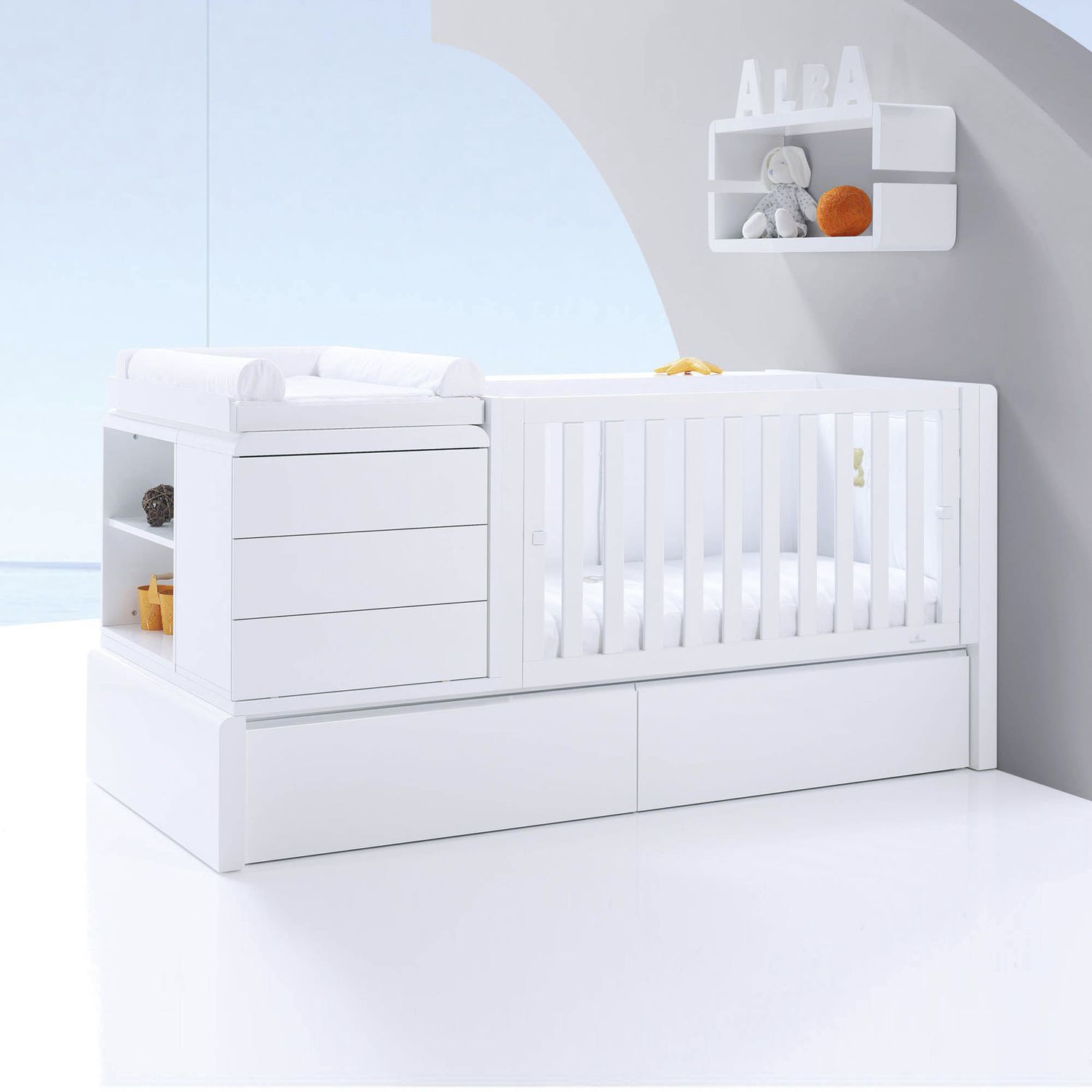 Extendable baby bed - Premium Kurve - ALONDRA - single / contemporary ...