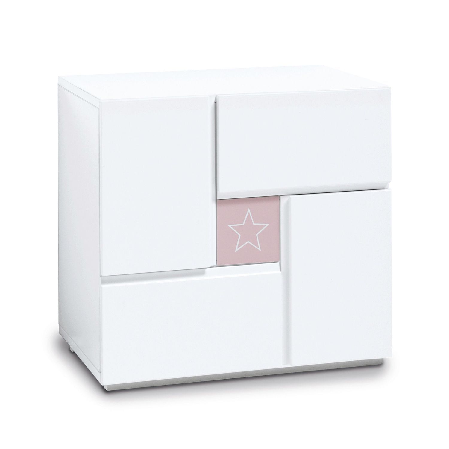 Contemporary bedside table - Clip - ALONDRA - lacquered MDF / pine base ...