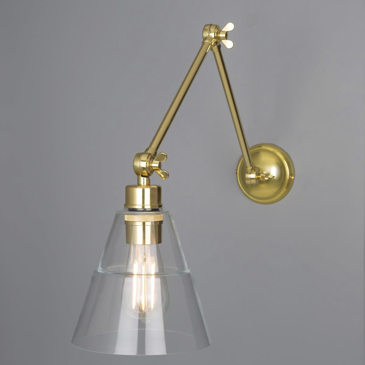 Contemporary picture light - LYX - Mullan Lighting - brass / LED / indoor