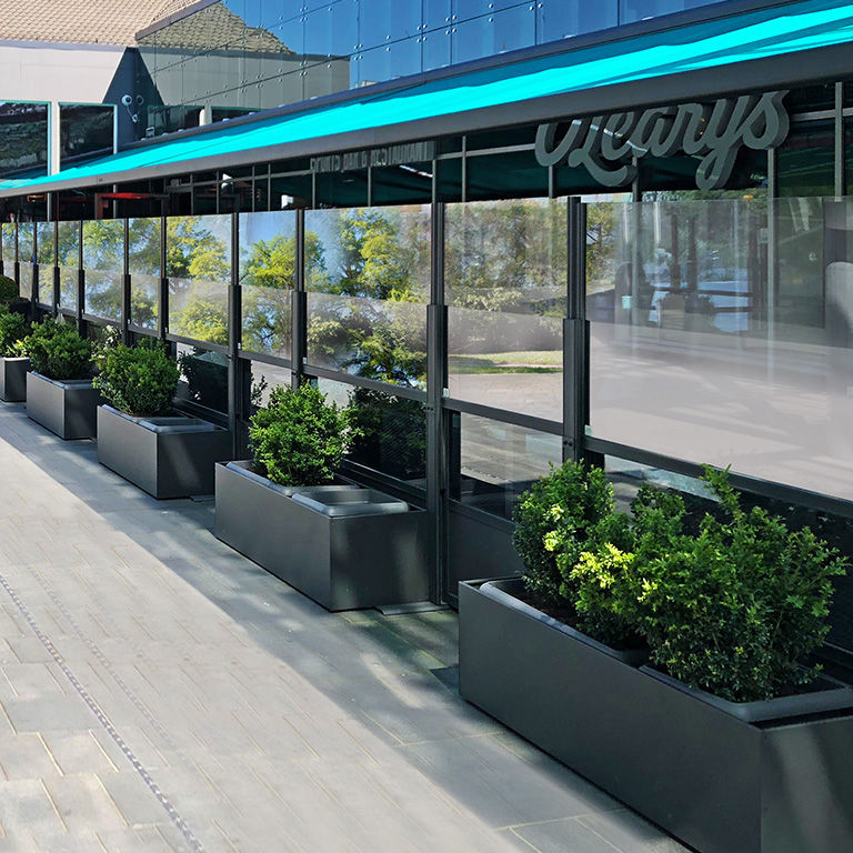 Glass windbreak panel - STARUP&DOWN FLOWER - STAR PROGETTI - commercial