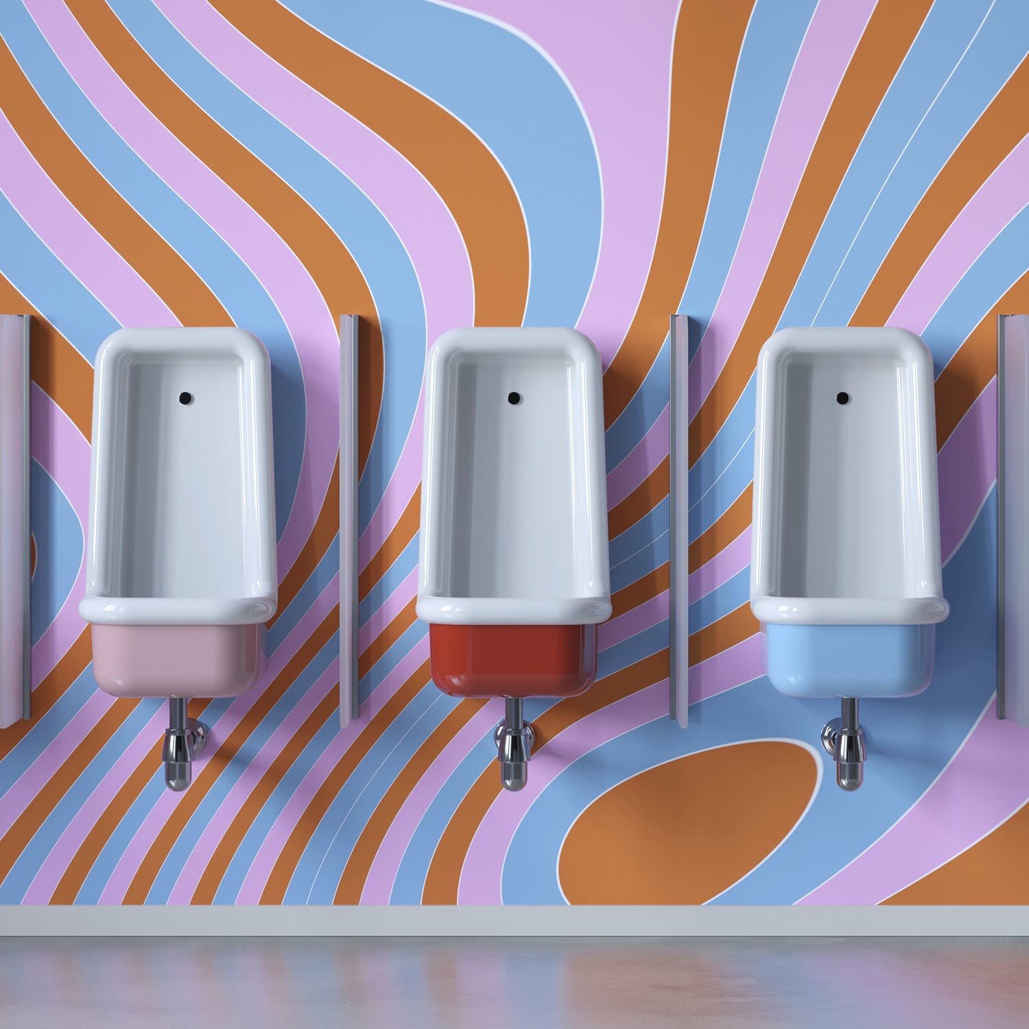 Ceramic urinal - True Colors Lite - BLEU PROVENCE - wall-mounted ...