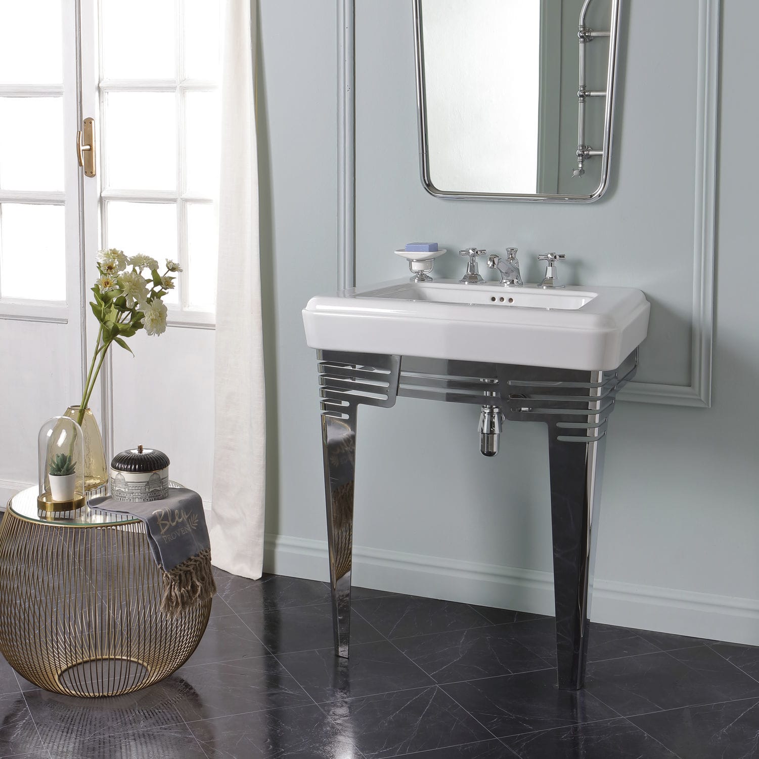 Free-standing washbasin - BP575 - BLEU PROVENCE - ceramic / rectangular ...