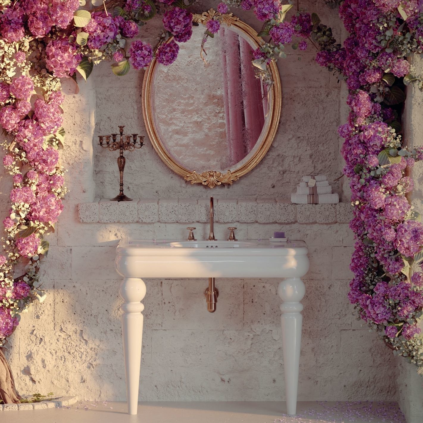 Wall-mounted washbasin - ROMANTICA - BLEU PROVENCE - ceramic / colored ...