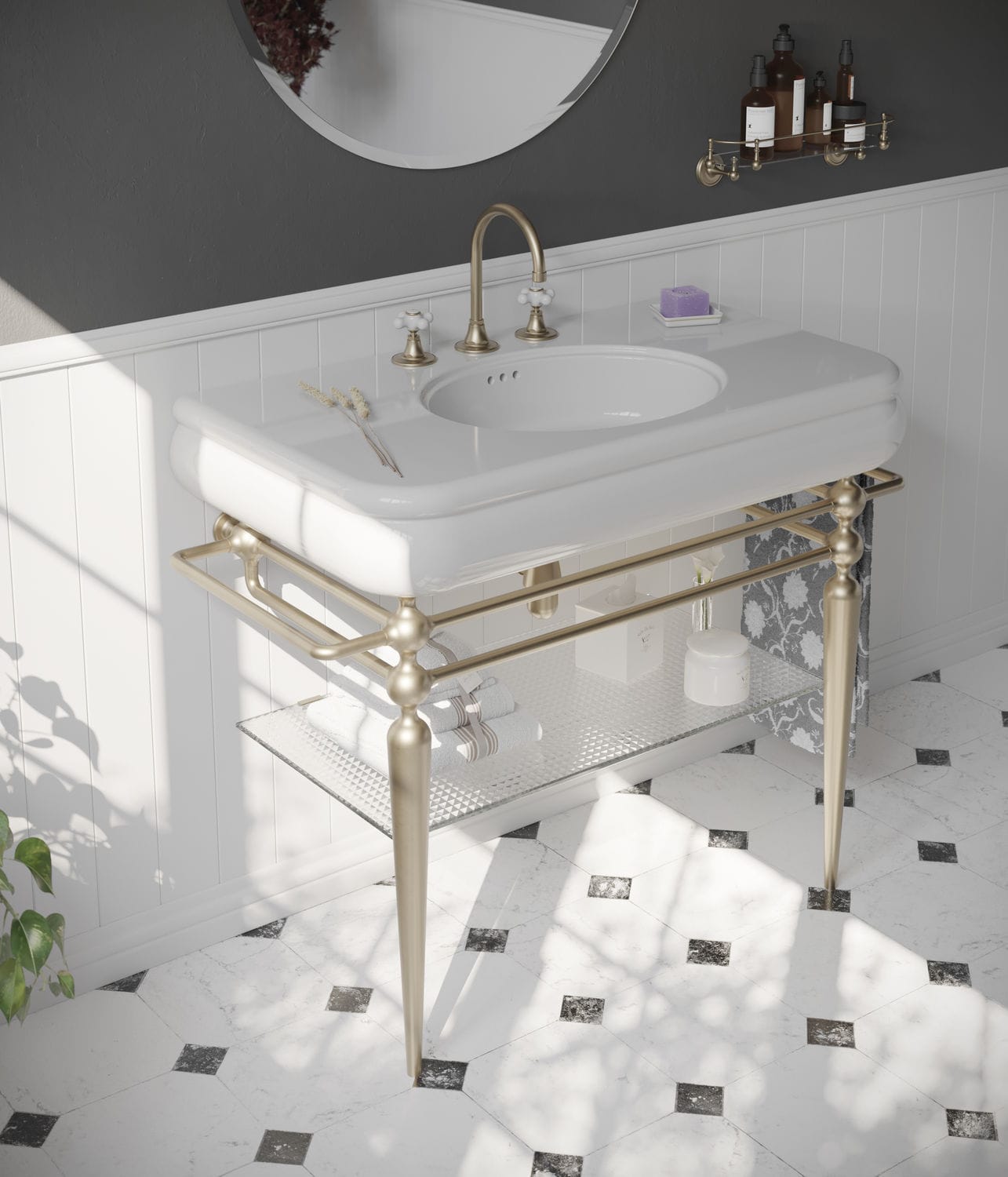 Wall-mounted washbasin - BP3100 - BLEU PROVENCE - ceramic / custom ...