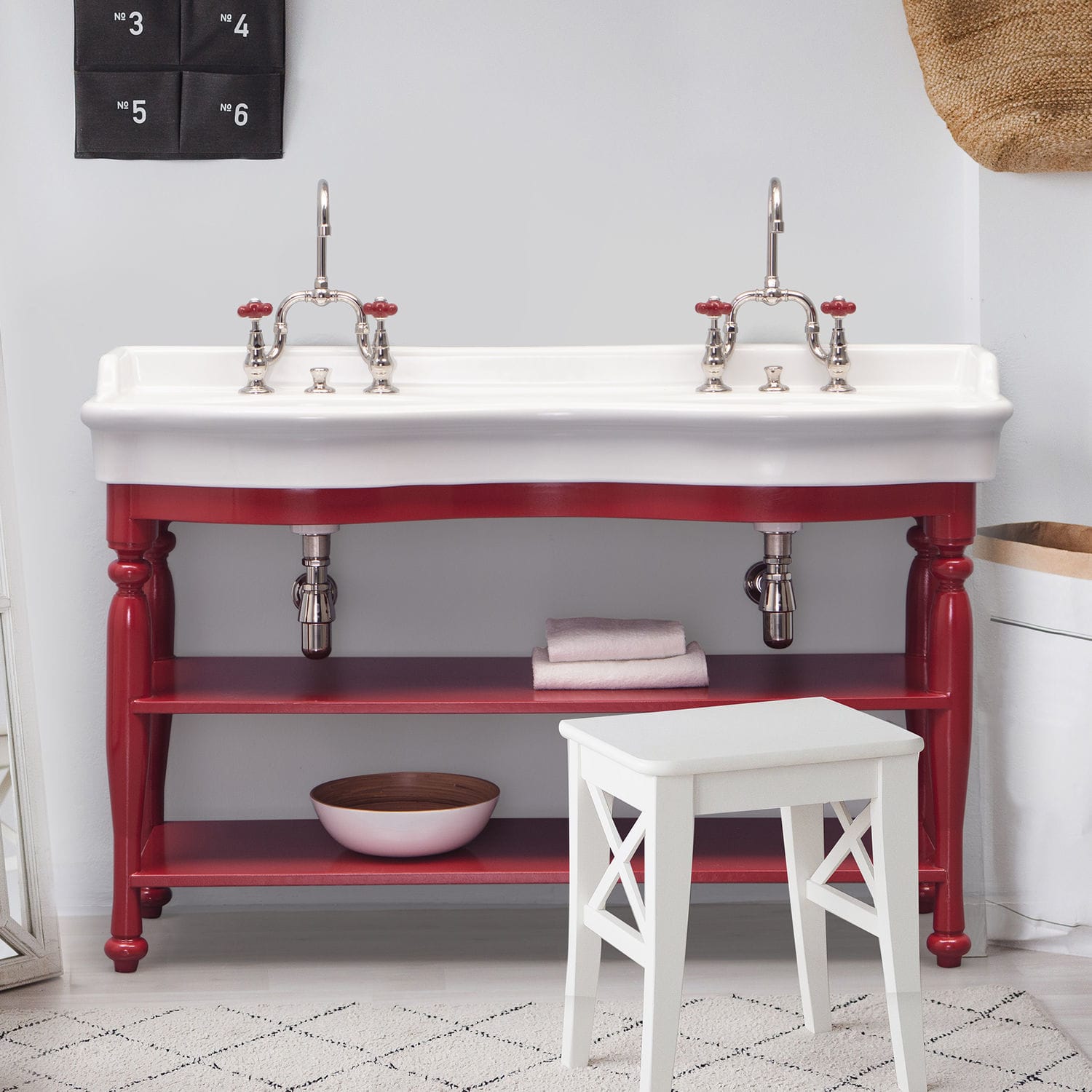 Double washbasin cabinet - 8140MB2 - BLEU PROVENCE - wall-mounted ...