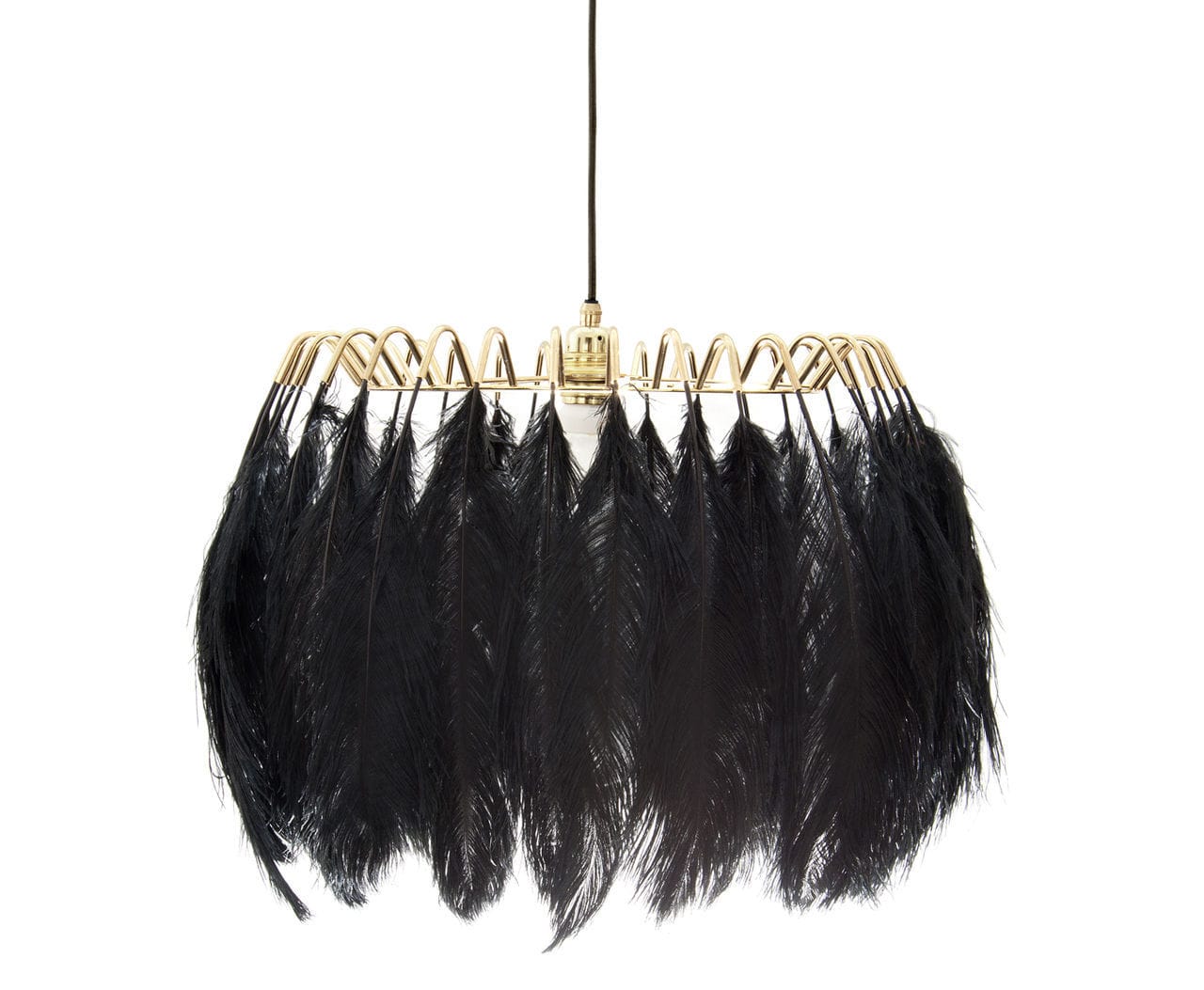 Pendant lamp - FEATHER - Mineheart - feather / steel / contemporary