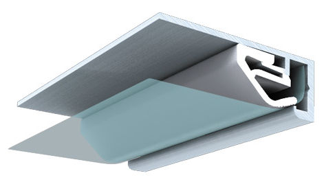 Aluminium fastening profile - P-CCB022 - CLIPSO - stretched ceiling