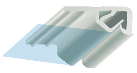 PVC fastening profile - P-CCR - CLIPSO - stretched ceiling