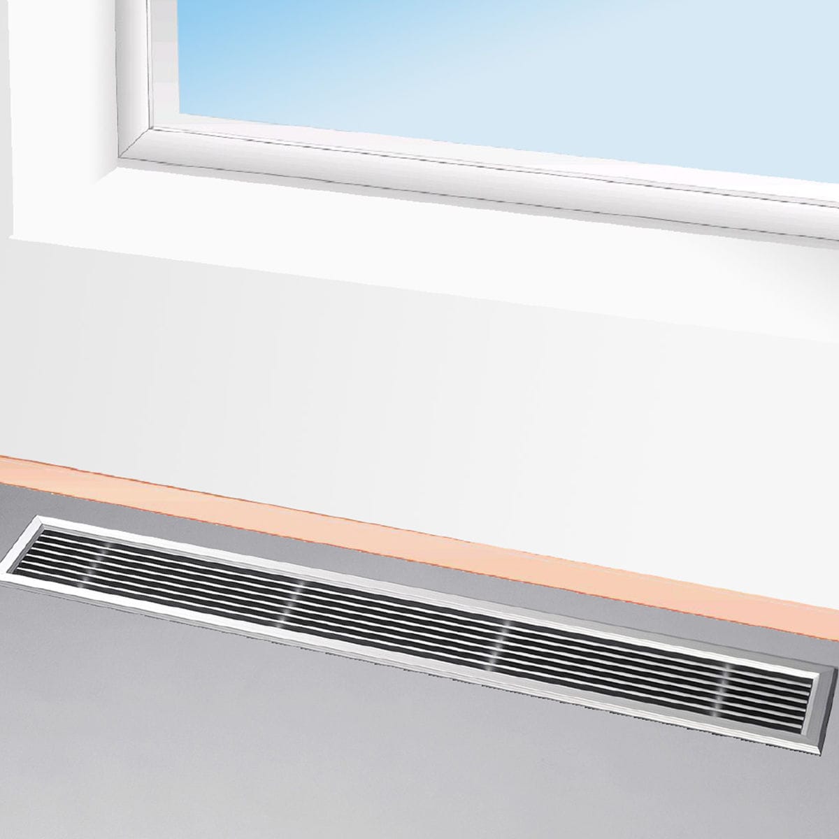 Metal ventilation grill - MFA - SWEGON - linear / window / for raised ...