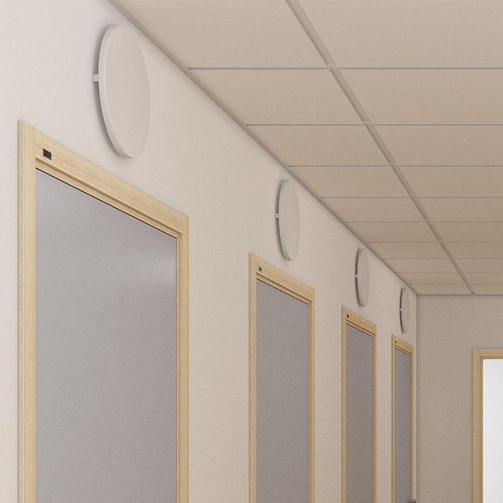 Acoustic transfer grill - CIRCO - SWEGON - galvanised steel / aluminium