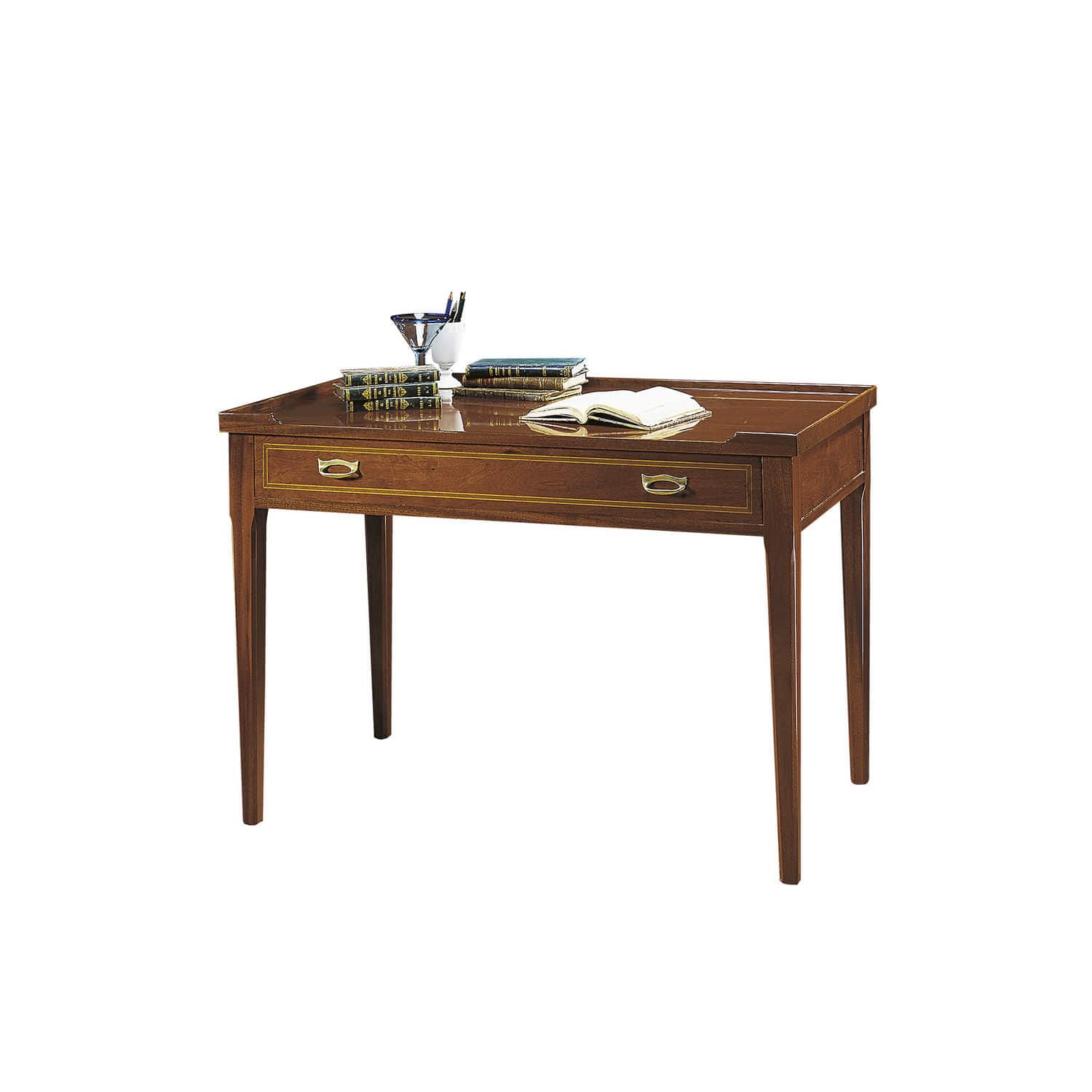 Free-standing desk - CAMACHO - ACANTO - traditional / wood veneer / walnut