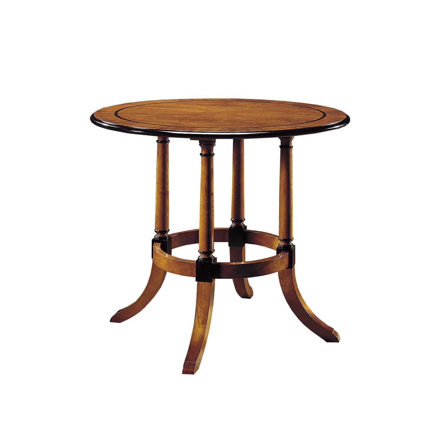 Traditional side table - YBOLO - ACANTO - wood veneer / wooden base / round