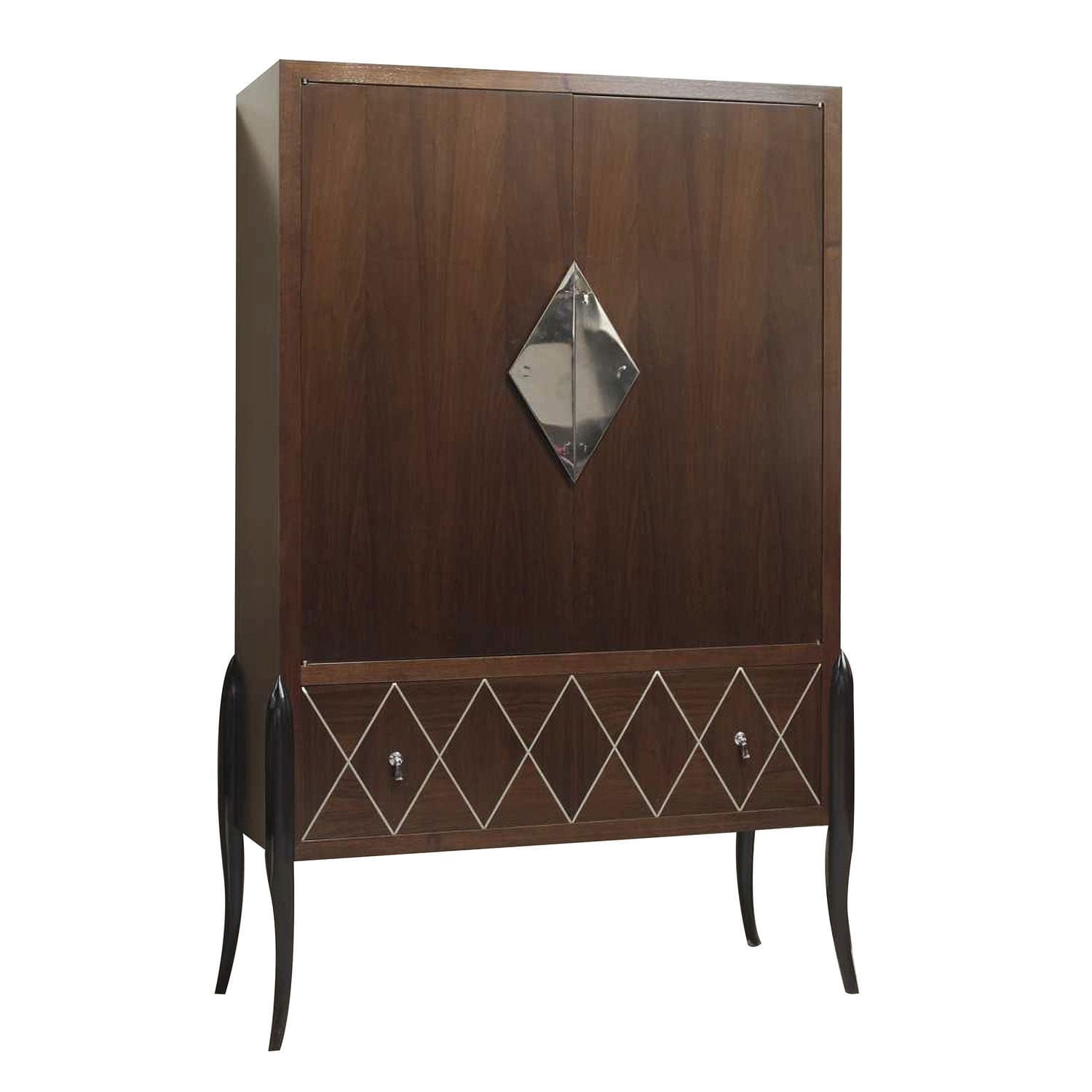 Traditional bar cabinet - MOMA - ACANTO - wood veneer / high-end / with hinged door