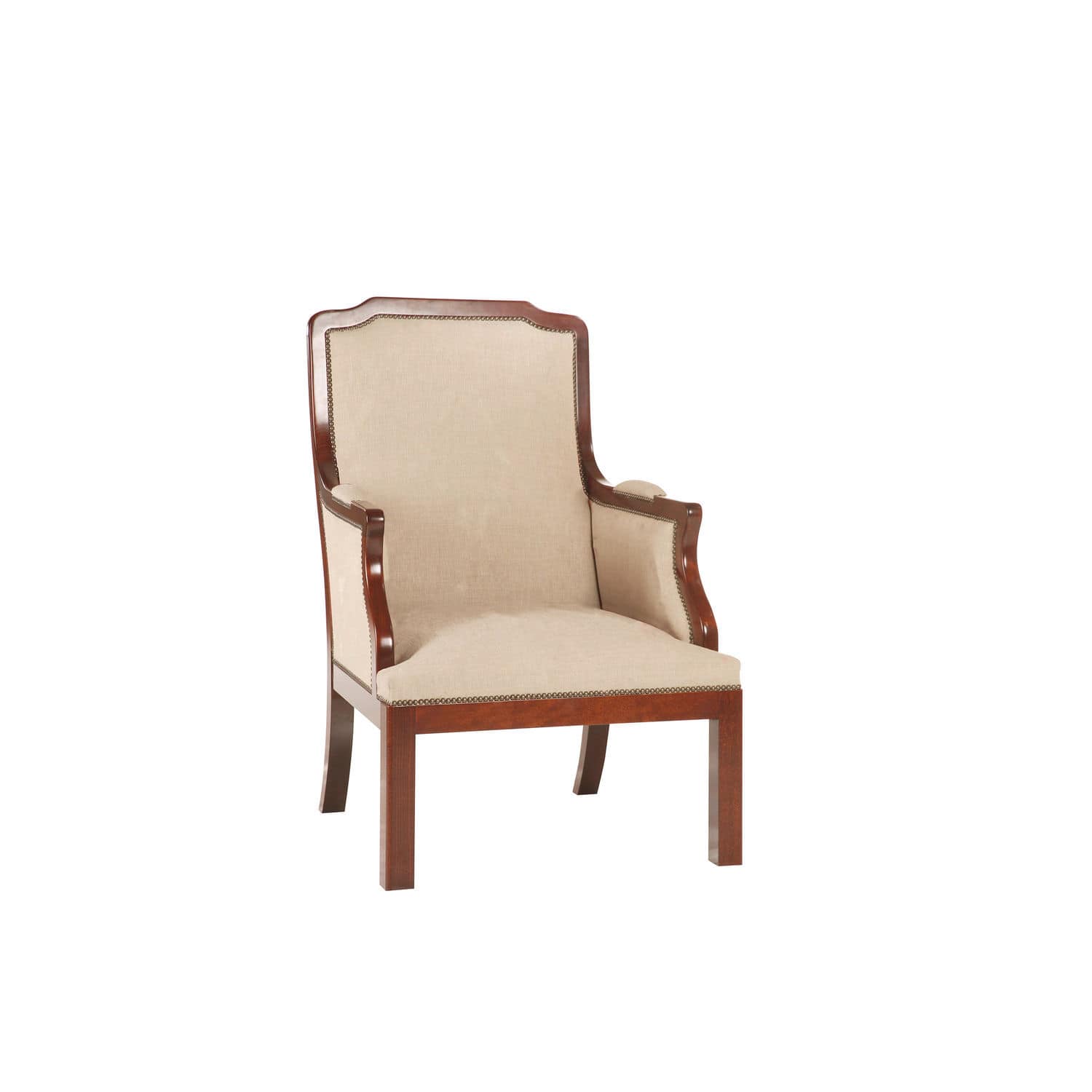 Traditional lounge chair - CORBERA - ACANTO - fabric / beech / white