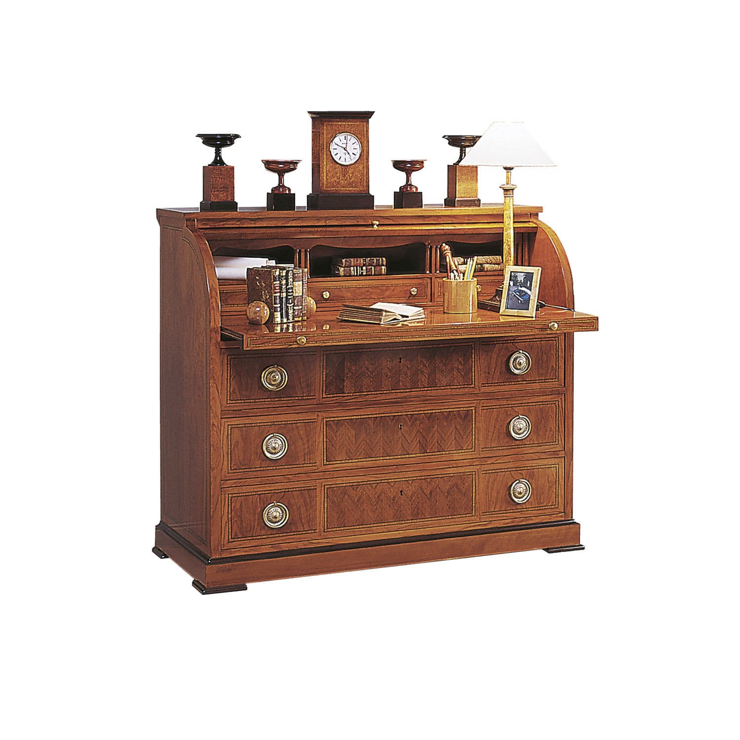 Traditional secretary desk - ACEÑA - ACANTO - wood veneer / with shelf ...