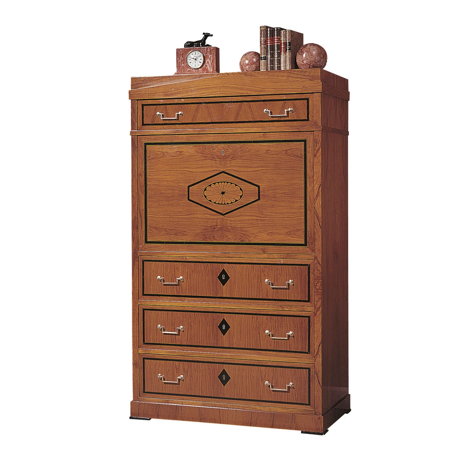 Traditional secretary desk - BERNA - ACANTO - wood veneer / with storage / 4-drawer
