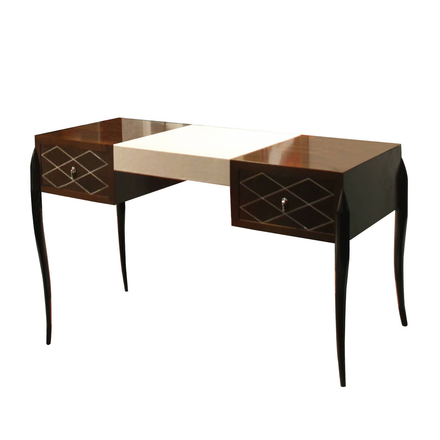 Free-standing desk - MOMA - ACANTO - traditional / wood veneer / walnut