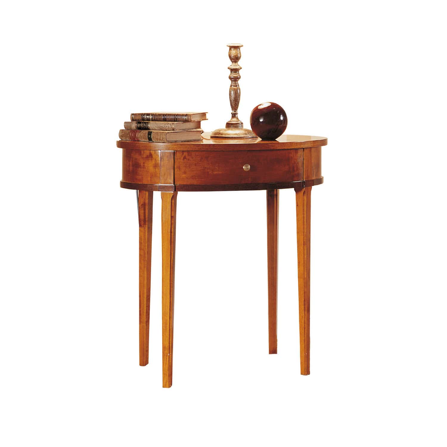 Oval bedside table - LAGUNA - ACANTO - traditional / wood veneer ...