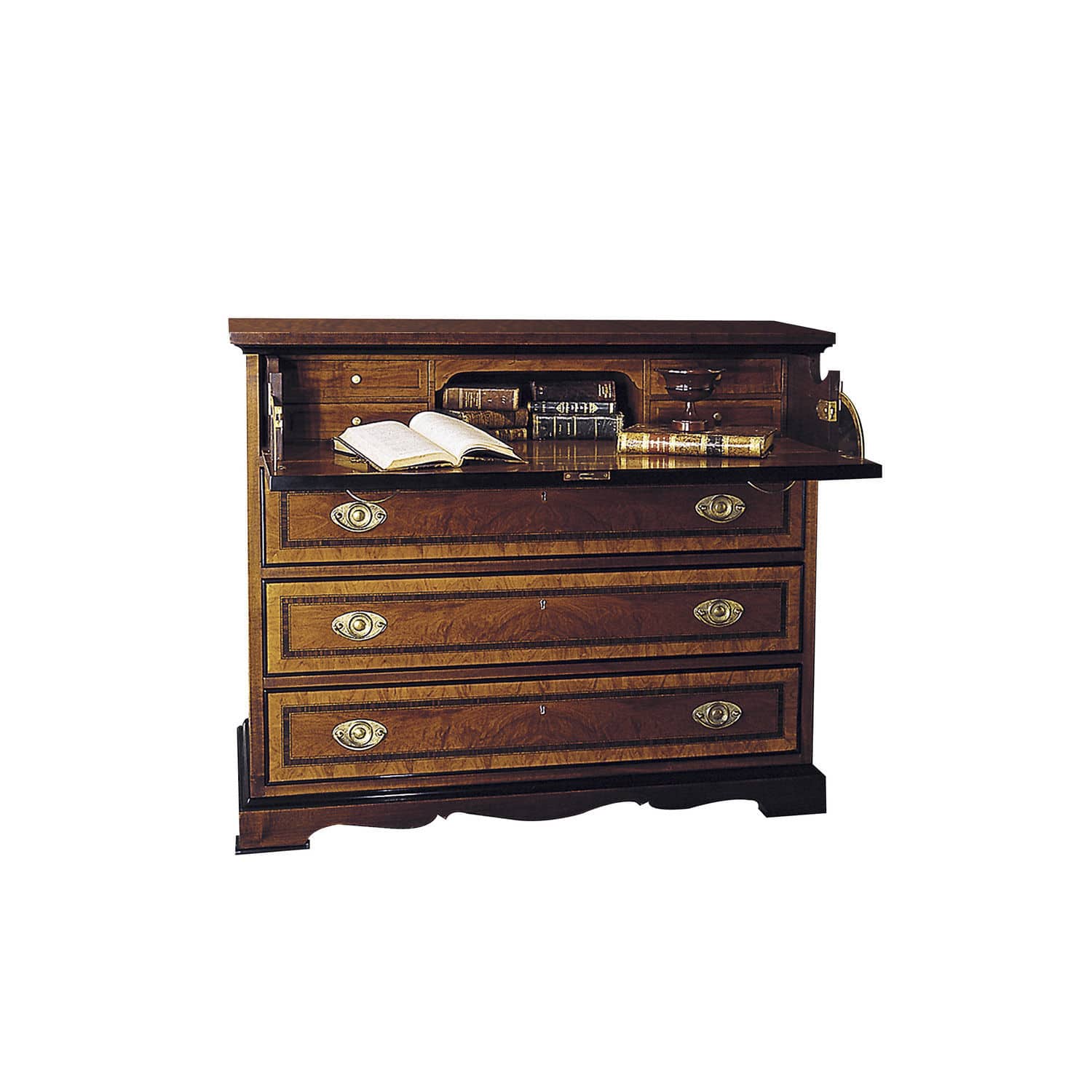 Traditional secretary desk - IBI - ACANTO - wood veneer / with shelf ...