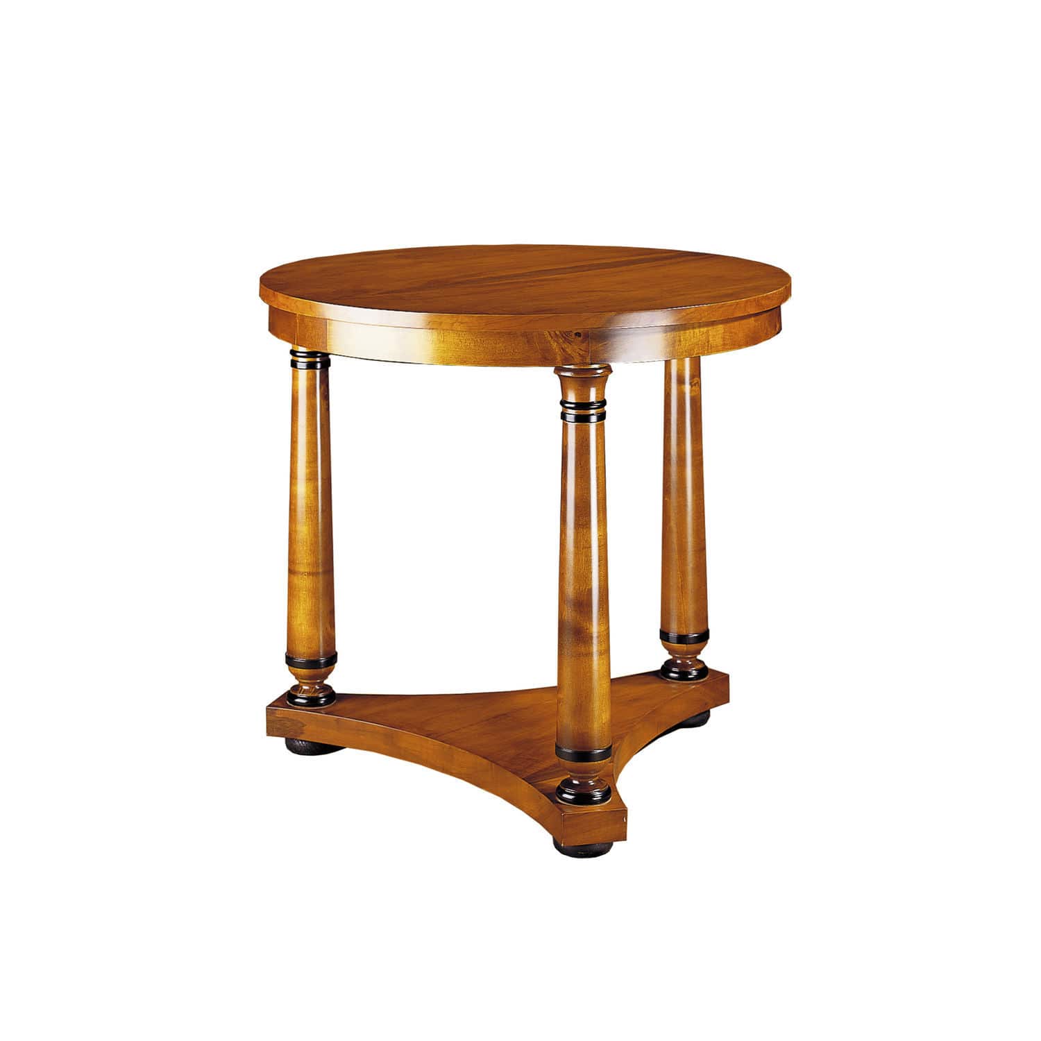 Traditional side table - LIRIA - ACANTO - wood veneer / wooden base / round