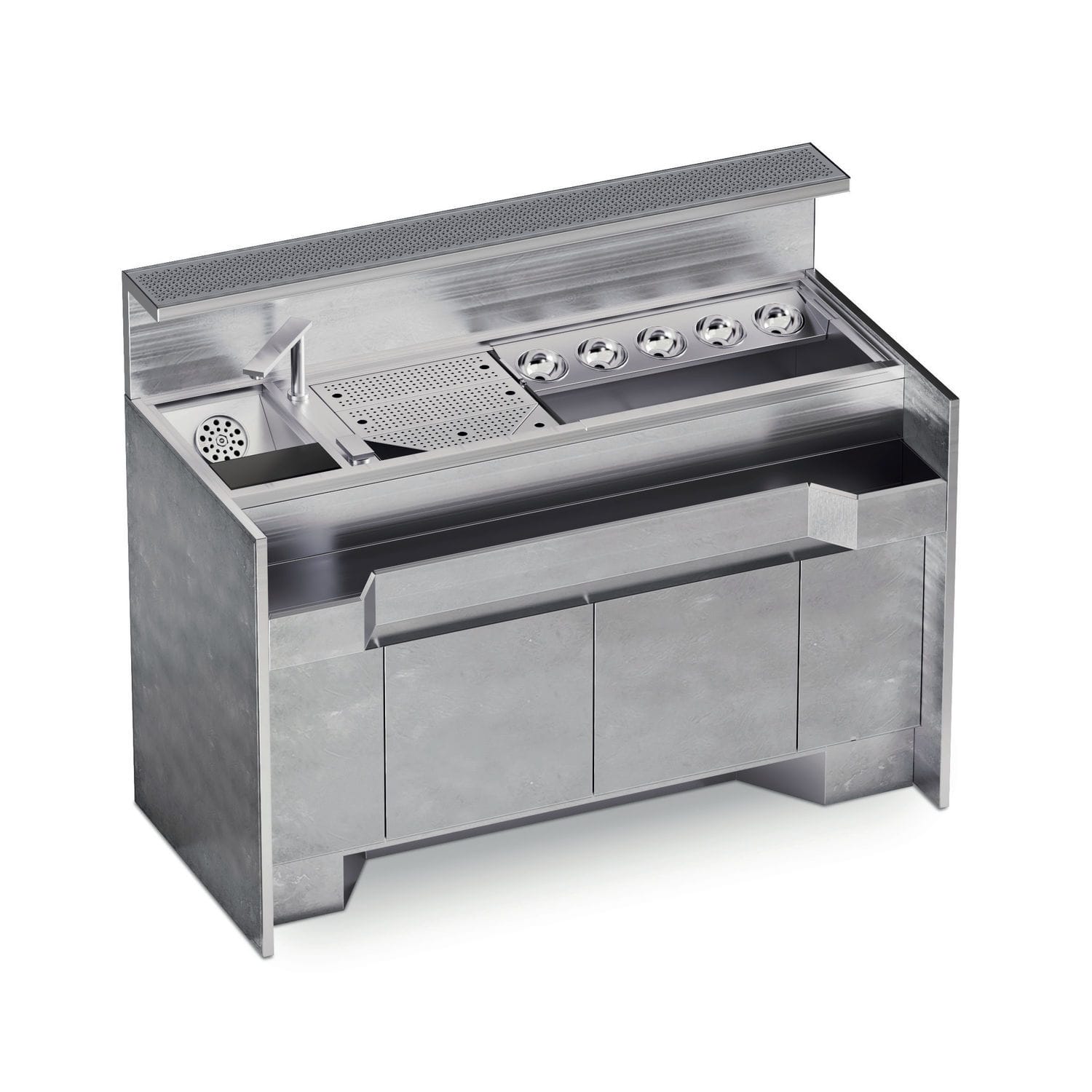 Bar counter - MOON LINE - CIAM S.P.A. - cocktail / brushed stainless ...