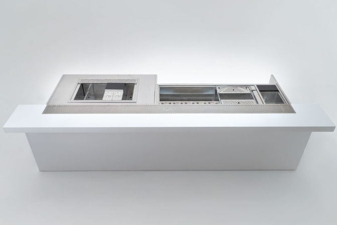 Bar counter - MOON LIGHT - CIAM S.P.A. - cocktail / brushed stainless ...