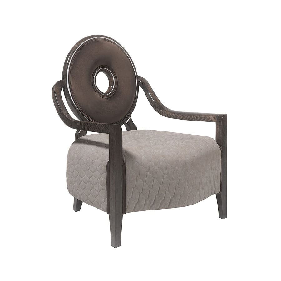 Contemporary armchair - ECLIPSE - Colección Alexandra - fabric / wooden / customizable