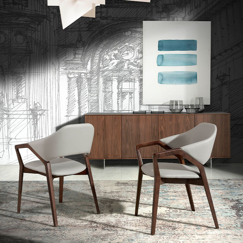 Contemporary chair - 4068 - Angel Cerdá - indoor / synthetic leather ...