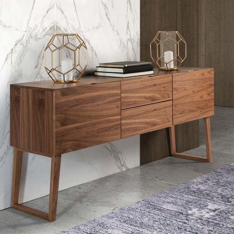 Sideboard with long legs - 3077 - Angel Cerdá - contemporary / walnut ...