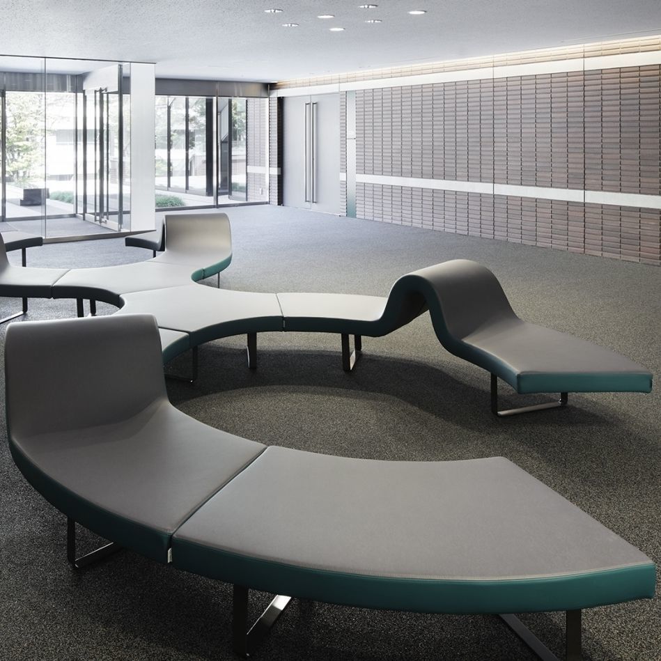 Modular upholstered bench - LONGWAY - SEGIS - contemporary / fabric ...