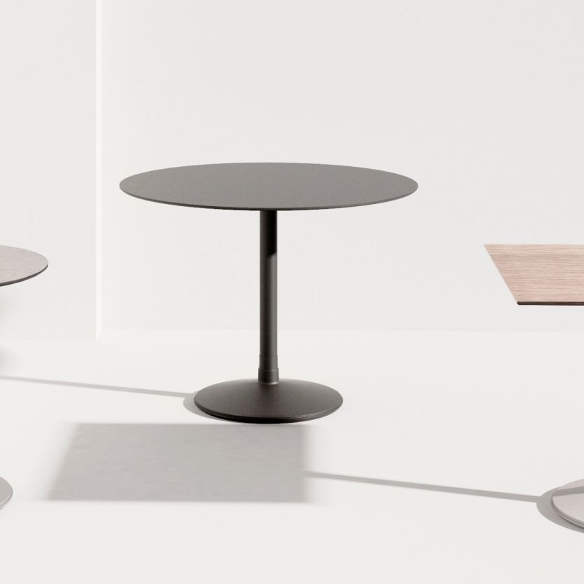Contemporary bistro table - TOP & STOP - SEGIS - HPL / melamine / porcelain