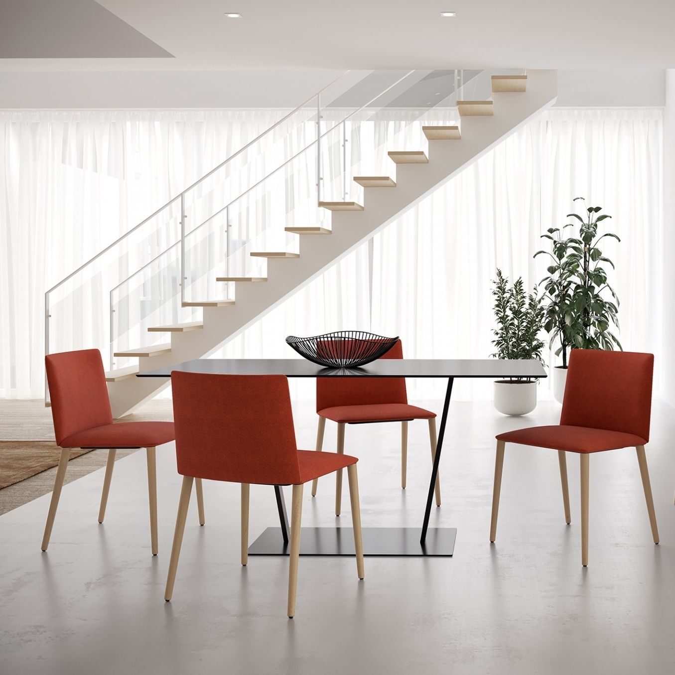 Contemporary bar chair - STAMP - SEGIS - indoor / fabric / synthetic ...