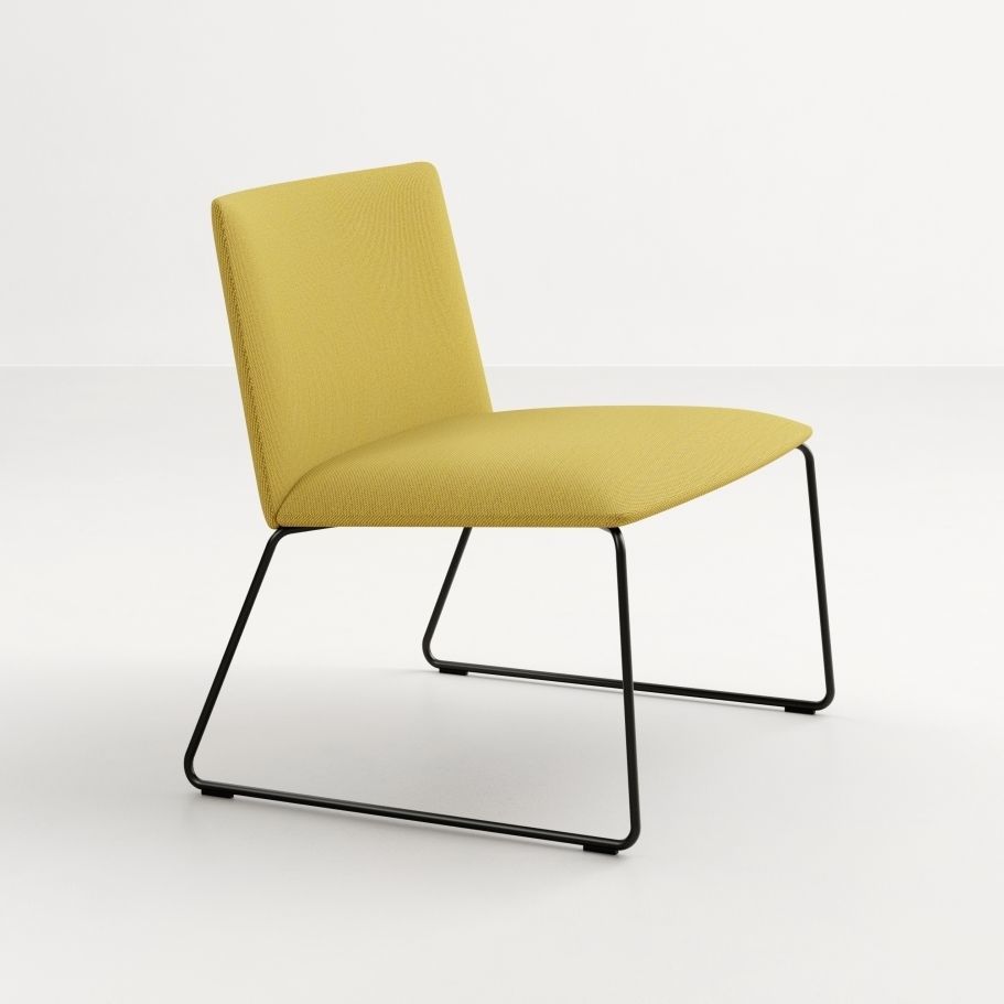 Contemporary fireside chair - STAMP - SEGIS - fabric / synthetic ...