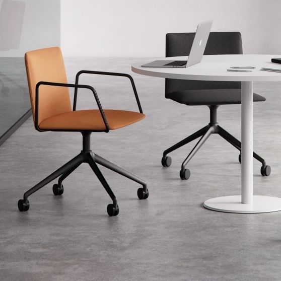 Contemporary office chair - STAMP - SEGIS - indoor / fabric / leather