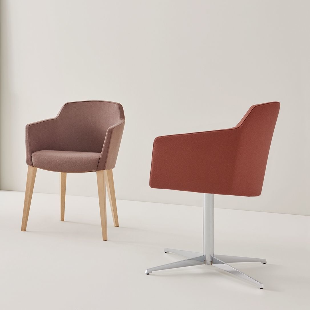 Contemporary chair - GRACE - SEGIS - indoor / fabric / beech base