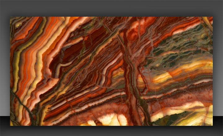 Onyx stone slab / polished / for floors / cladding - RED PASSION ...