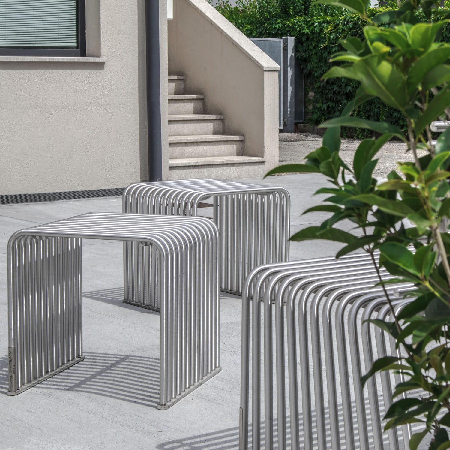 Industrial design stool - CUBE .015 - URBANTIME - galvanised steel ...