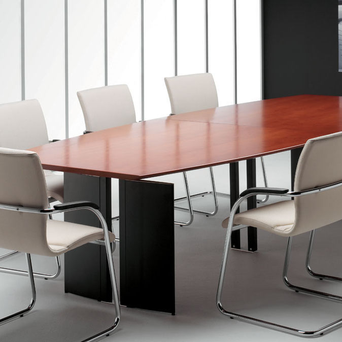 Contemporary boardroom table - MATER - FAMO - wood / laminate / glass