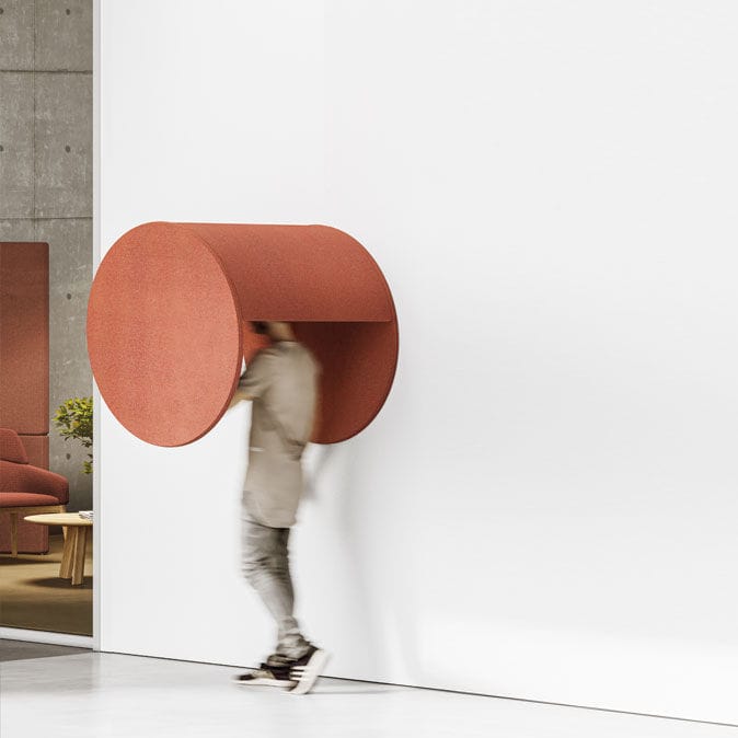 Commercial phone booth - SILO - FAMO - fabric / wall-mounted