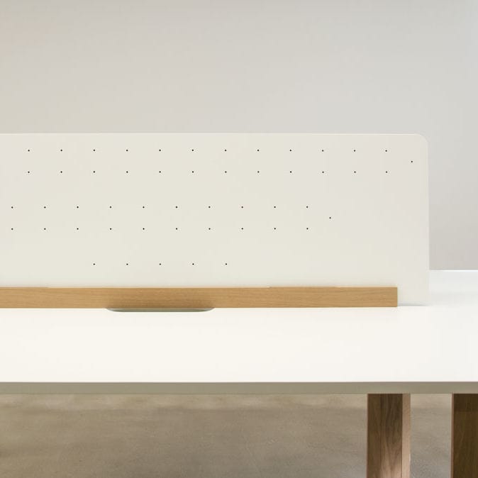 Desk mounted desk divider - NATURAL - FAMO - laminate / particle board ...