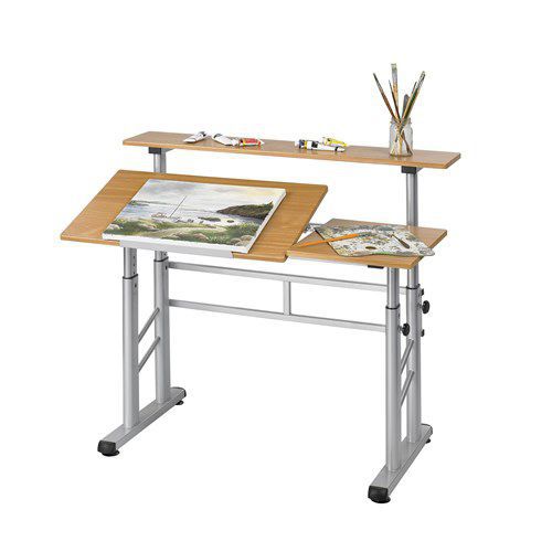 Contemporary desk - SPLIT - Safco - melamine / height-adjustable ...
