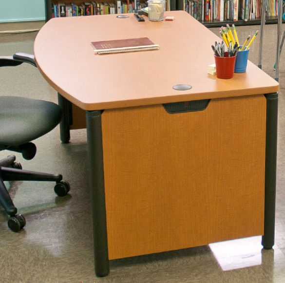 School desk - PLATEAU BOWFRONT TOP - Virco - contemporary / steel ...