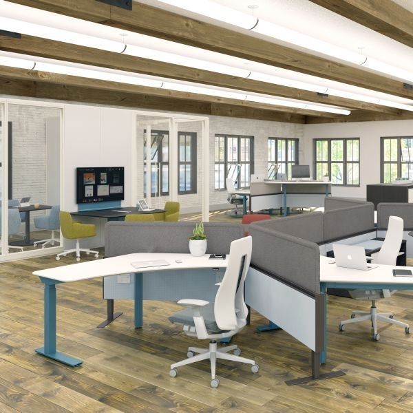 Desk mounted office divider - COMPOSE CONNECTIONS - Haworth - fabric ...