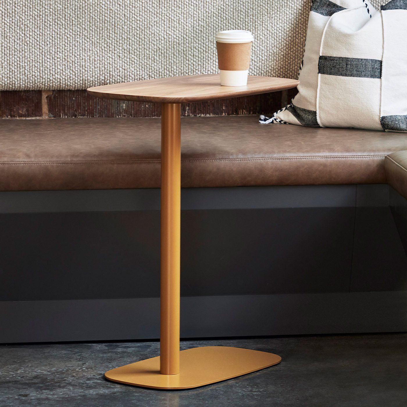 Contemporary table - PIP - Haworth - walnut / solid wood / MDF