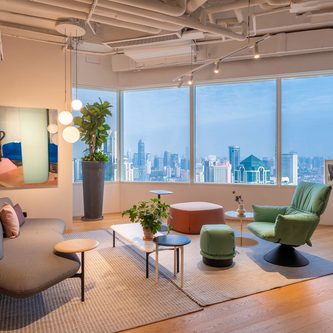 Contemporary rug - CORD - Haworth - patterned / PET / textile