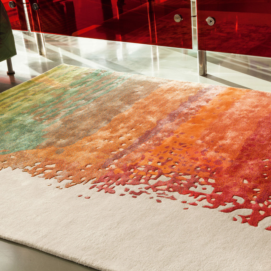 Contemporary rug - COSMIC - SERGE LESAGE - patterned / New Zealand wool ...