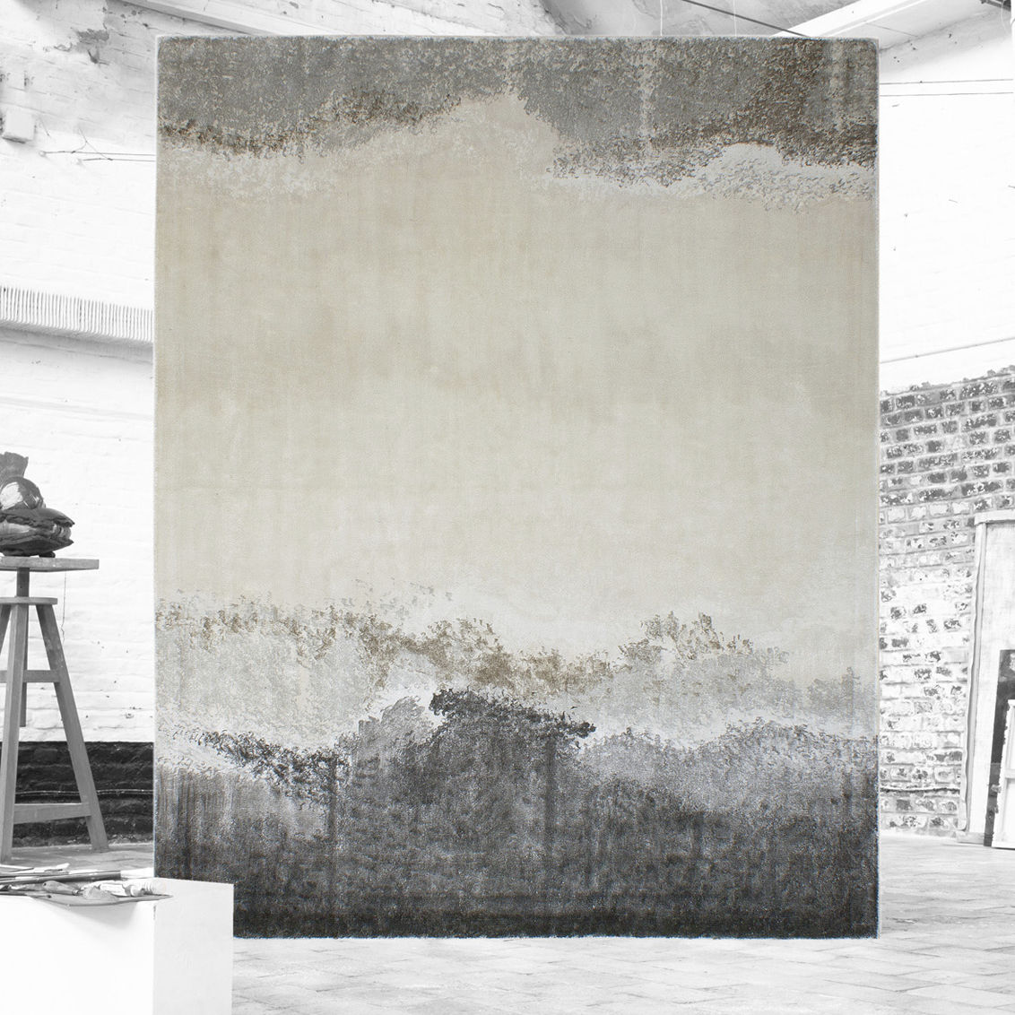 Contemporary rug - LAND - SERGE LESAGE - patterned / Tencel® / rectangular