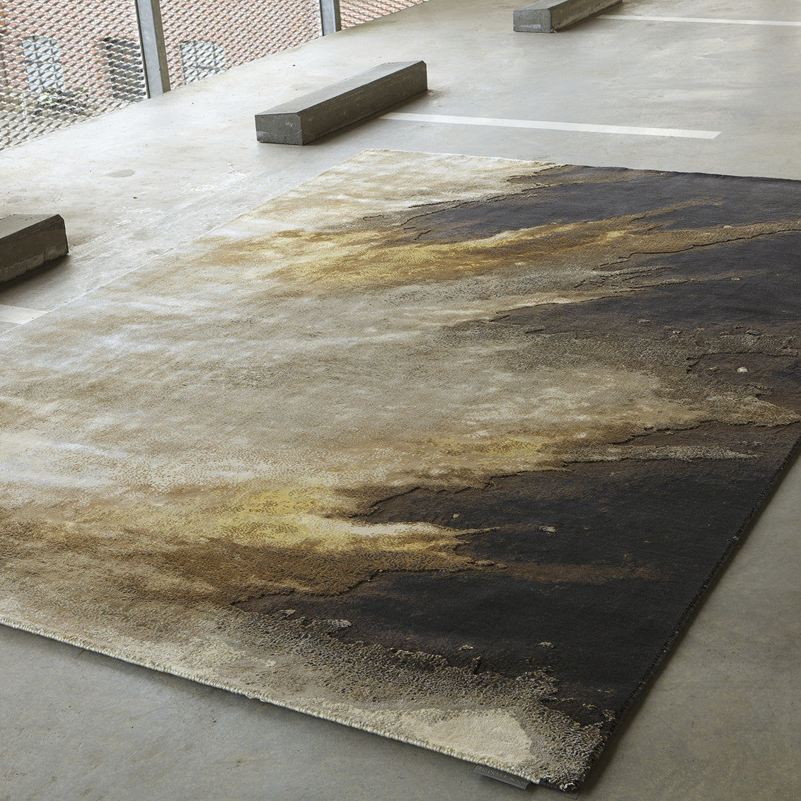 Contemporary rug - FIRE - SERGE LESAGE - patterned / New Zealand wool ...