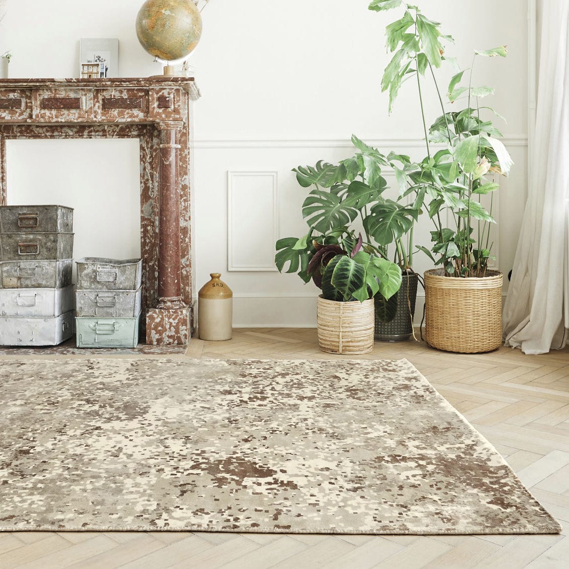 Contemporary rug - MATTER - SERGE LESAGE - patterned / Tencel ...