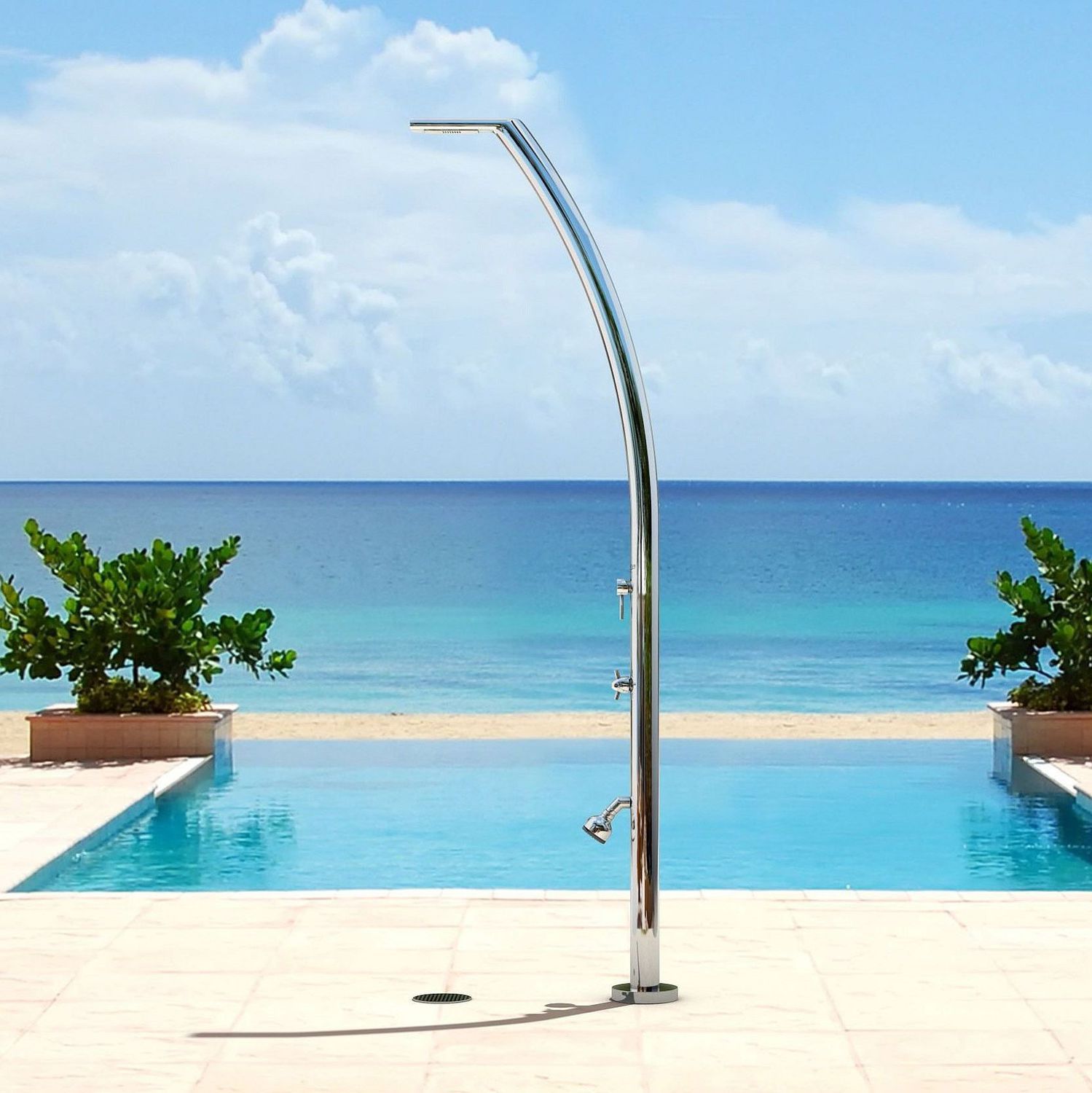 Stainless steel outdoor shower - YACHT ML - Inoxstyle